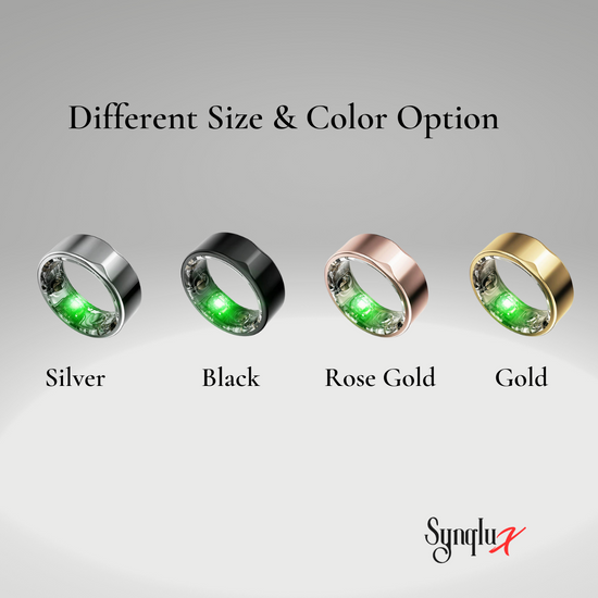 Smart Health Ring for Fitness Tracking - Synqlux Vital Health Ring Pro